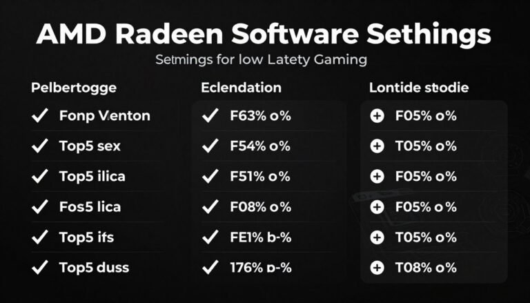 AMD Adrenalin Guide: Best Settings for Low Latency Gaming